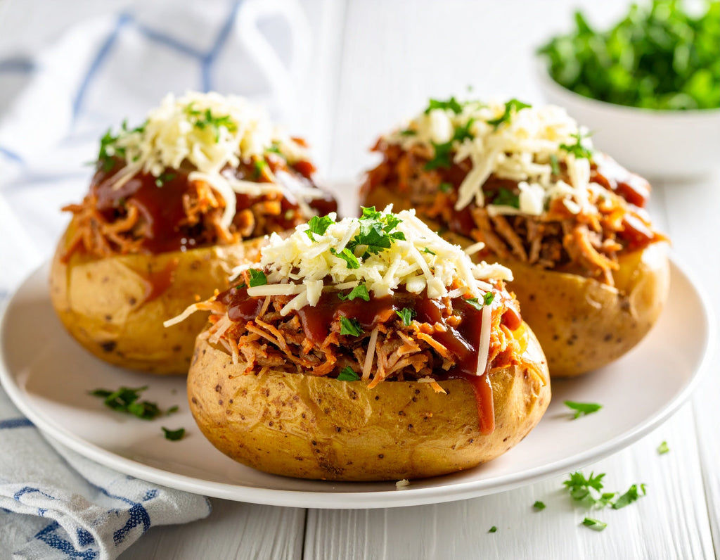 Slow‑Cooked Pulled Pork Loaded Potatoes – The Meat Box